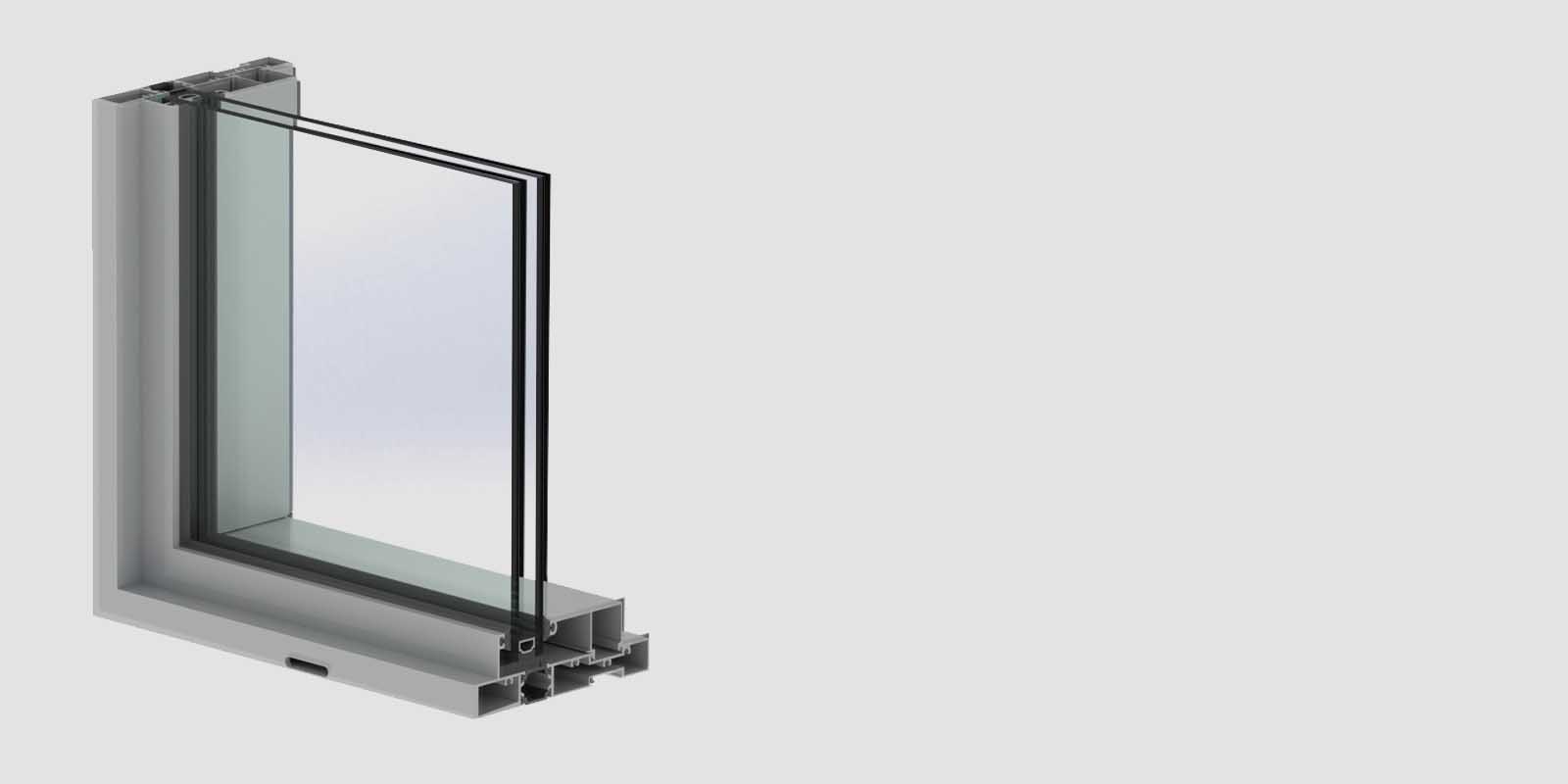 Aluminum recessed windows - Epsylon